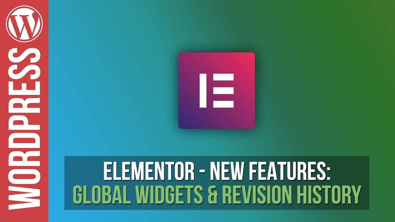 Elementor Revision History Global Widgets