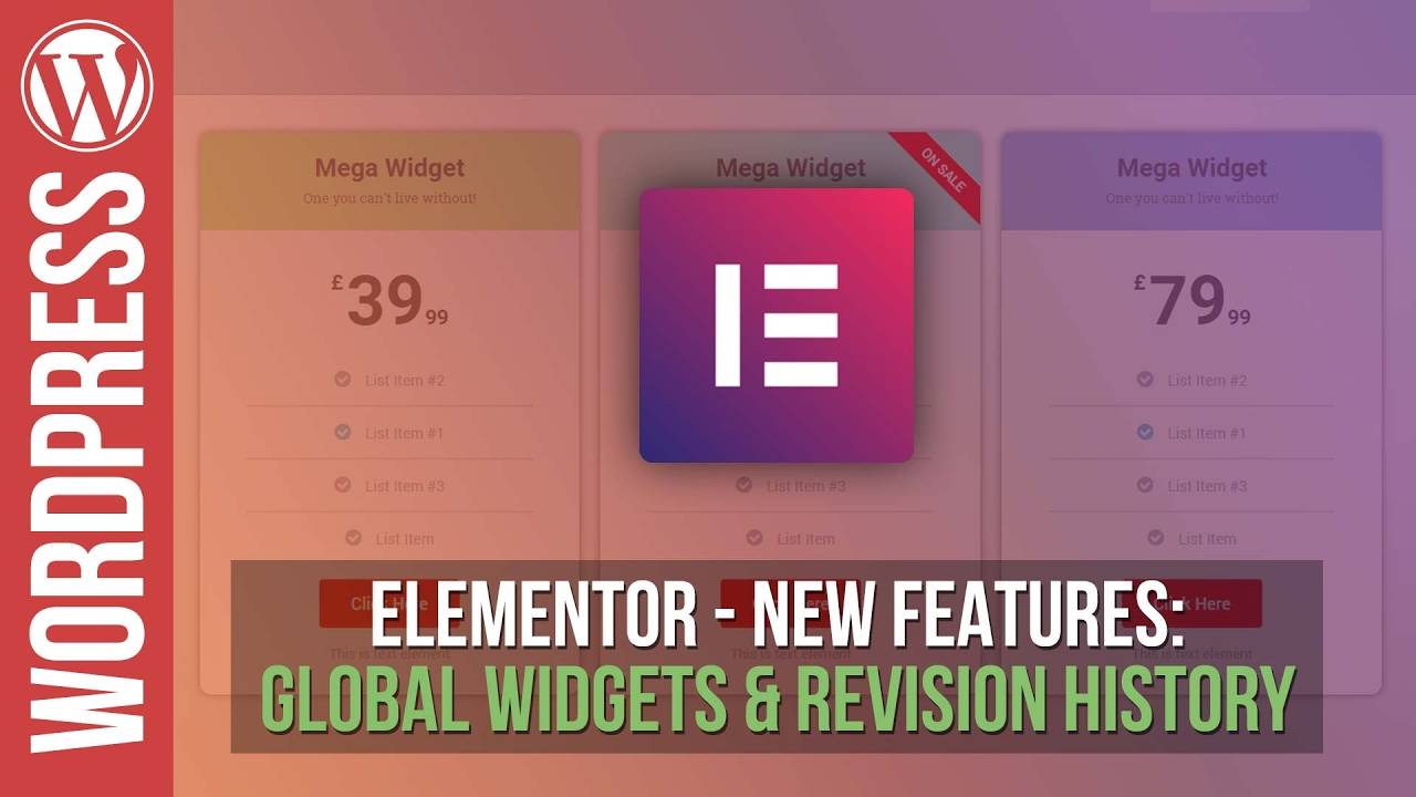 Elementor Pro for Wordpress: Pricing Tables & Background Gradients